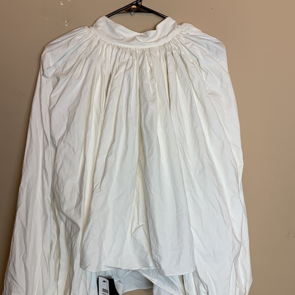 A.W.A.K.E. | Tops | Awake Gathered Collar Voluminous Blouse White ...